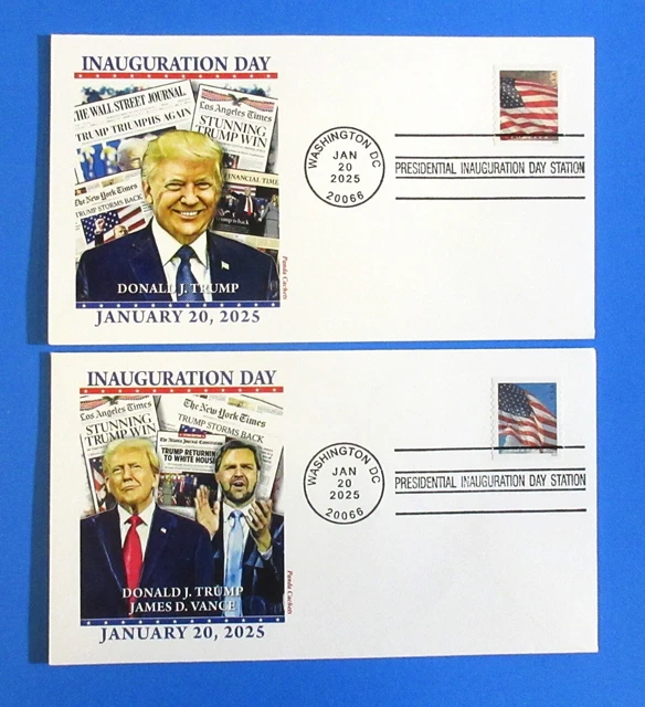 DONALD J. TRUMP, Jd Vance 2025 Presidential Inauguration Set Of 2 ...