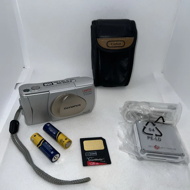 VINTAGE OLYMPUS CAMEDIA C-1 Zoom Digital Camera Tested + Memory Card ...