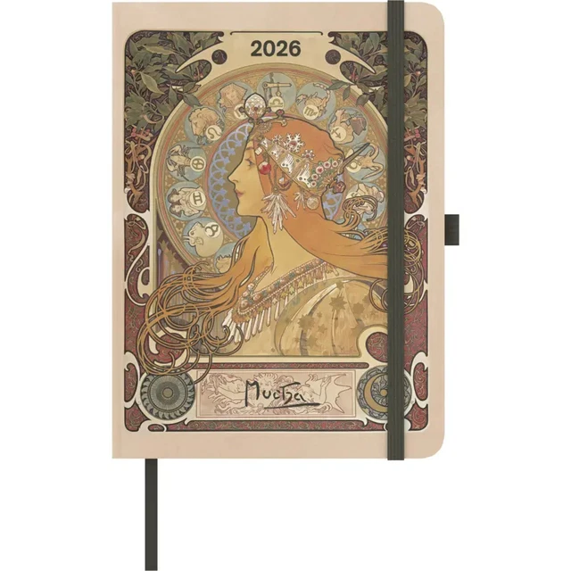 TENEUES - ARTDIARY Alfons Mucha 2026 - Buchkalender 16x22 cm ...