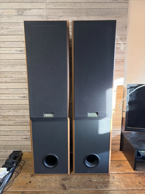SONY SS-MF400H. 8 OHMs. 150w. Large Floor Speakers In Maple - Working ...