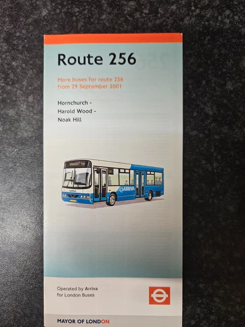 LONDON TRANSPORT TIMETABLE Bus Leaflet First Arriva 2001 AZX3.52 £3.50 ...