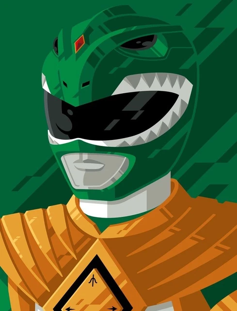 MIGHTY MORPHIN POWER Rangers Green Jason David Frank Memorabillia A4 ...