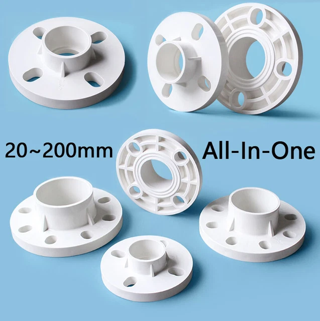 PVC FLOOR FLANGE Pipe Fitting White Wall Mount Fittings Solvent Weld ...