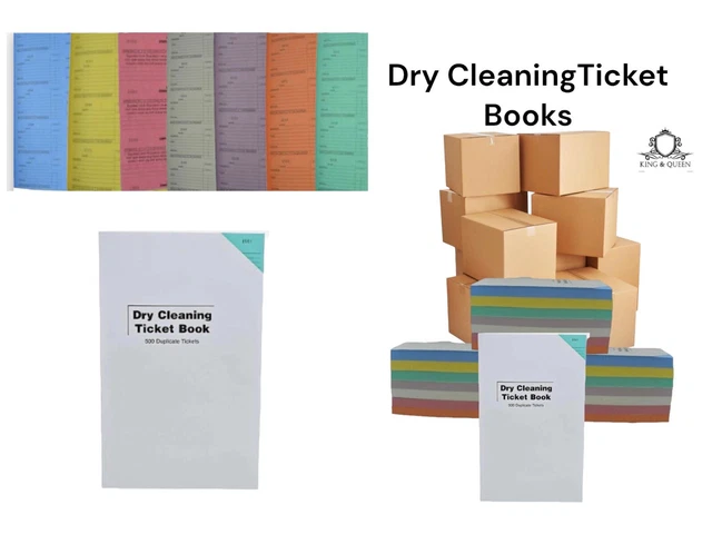 DRY CLEANING TICKET Book, 500 tickets Per Book, Mix Colours ! Dry ...