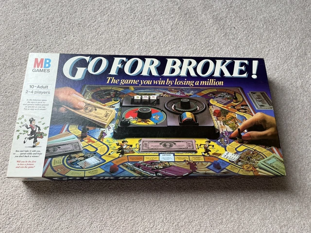 VINTAGE MB GAMES Go For Broke! Family Board Game 1985 Boxed 100% ...