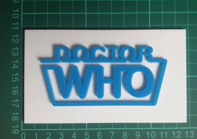 DOCTOR WHO CLASSIC 80s neon logo 5th Doctor laser cut sign £8.50 ...