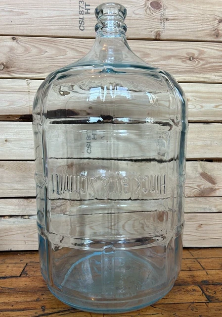 VINTAGE CRISA 5 Gallon Glass Water Jug Hinckley & Schmitt Embossed ...