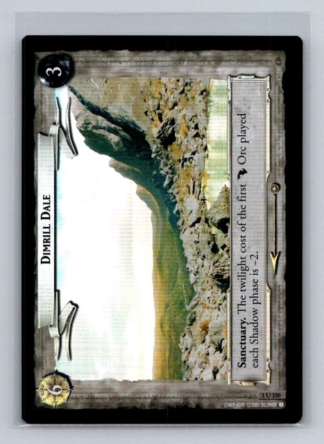 LOTR TCG FOTR FELLOWSHIP DIMRILL DALE 1U350 feuille comme neuf EUR 78 ...