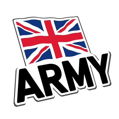 THE BRITISH ARMY Logo Sticker - Black Text £2.49 - PicClick UK