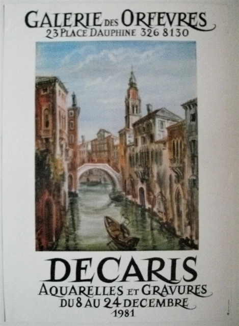 AFFICHE DECARIS 1981 Exposition Galerie des Orfèvres EUR 35,00 ...