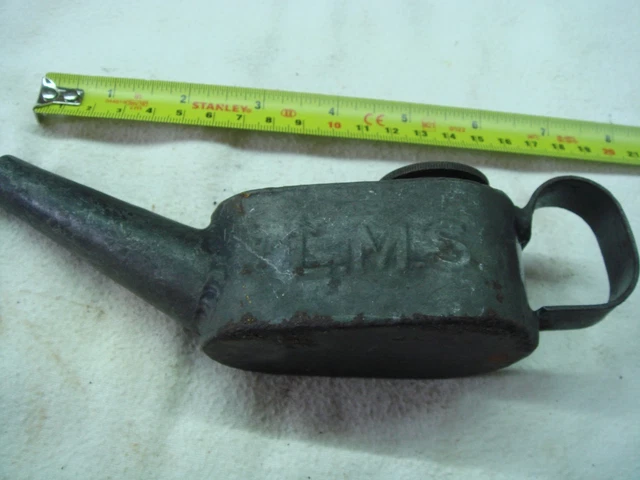 RARE LMS OIL can paraffin lamp vintage railway steam engine old shed ...