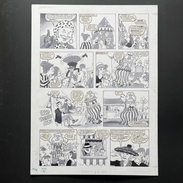 SUPER GRAN ORIGINAL Comic Book Artwork 1987 Bill Titcombe? Look-In ...