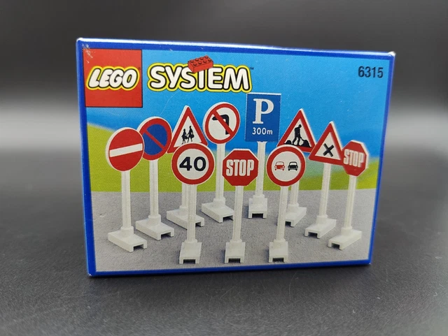 LEGO SYSTEM 6315 Road Signs Town Straßenschilder Verkehrsschilder NEU ...