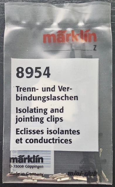 MÄRKLIN MASSSTAB Z 8954 Isolier- Und Verbindungsklemmen Modellbahn ...