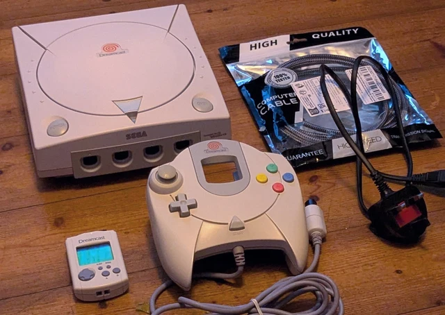 JAPANESE DREAMCAST 240V Mod ,HDMI Mod, Battery Mod, Controller, VMU ...