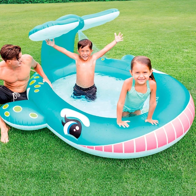 INTEX WET SET Whale Inflatable Garden Splash Paddling Pool Kids ...
