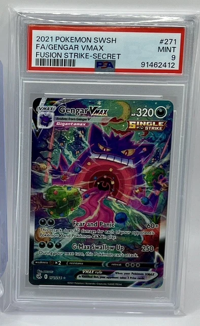 PSA 9 COMME NEUF 2021 Pokémon Gengar VMAX Full Alt Art Secret Rare Fusion Strike 271 EUR 408,20 ...