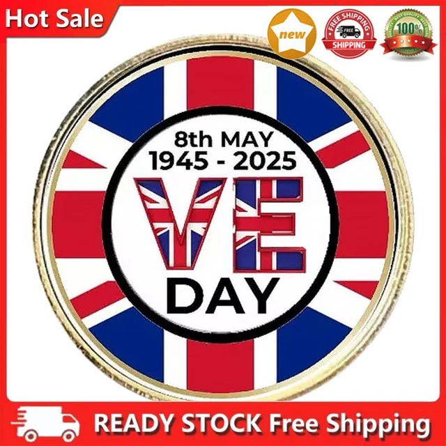 VE DAY 80TH Anniversary Pin Badge VE Day Badge VE Day 1945-2025 Lapel ...