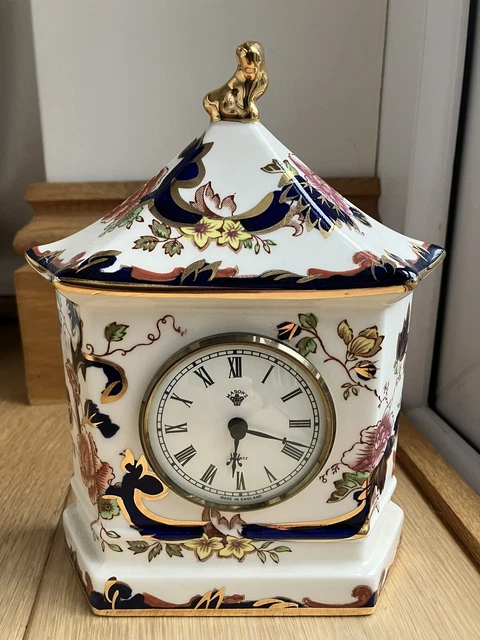 VINTAGE MASONS IRONSTONE Blue Mandalay Mantle Clock £20.00 - PicClick UK