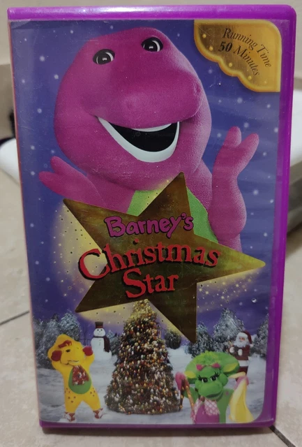 BARNEY'S CHRISTMAS STAR VHS 2002 Clam Shell Case Sing Along EUC PLAY ...