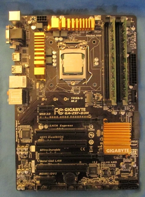 GIGABYTE GA-Z97-D3H SOCKET LGA 1150 DDR3 Motherboard with 8GB RAM and ...
