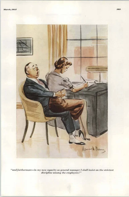 30'S RISQUE CARTOONS Howard Baer Strict Discipline Among Employees £6. ...