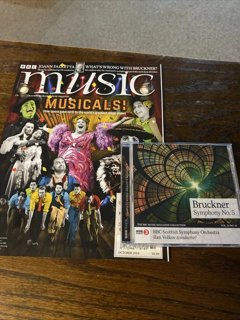 BBC MUSIC MAGAZINE October 2024 + Bruckner Symphony no. 5 CD £1.50 ...