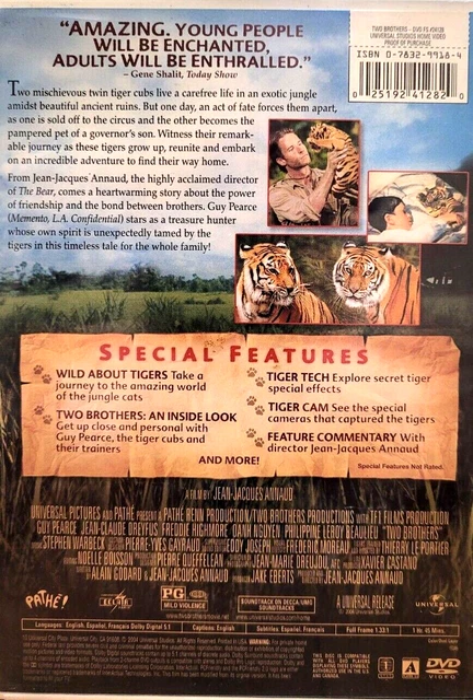TWO BROTHERS (DVD) Tigers and wild life film Full Screen $10.39 - PicClick CA