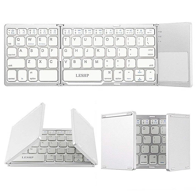 UNIVERSAL WIRELESS BLUETOOTH Keyboard Foldable Keyboard with Touch Pad ...