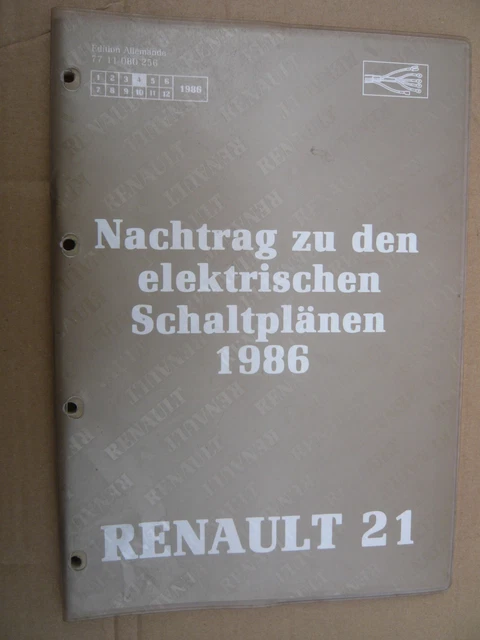 RENAULT 21 NACHTRAG Elektrische Schaltpläne aus 1986_Schaltplan_Harness_Heft EUR 22,70 - PicClick DE