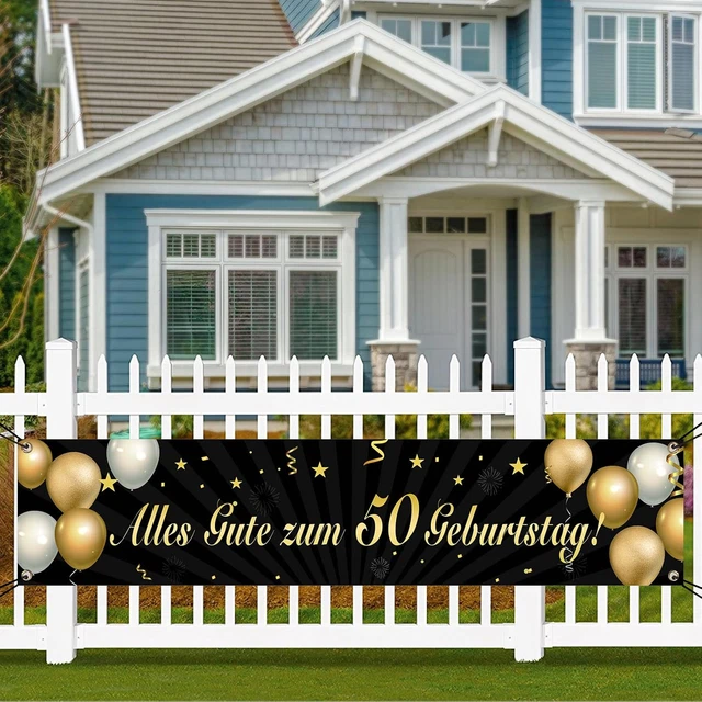 BANNER 50 GEBURTSTAG Deko Frauen Männer, Alles Gute zum Geburtstag ...