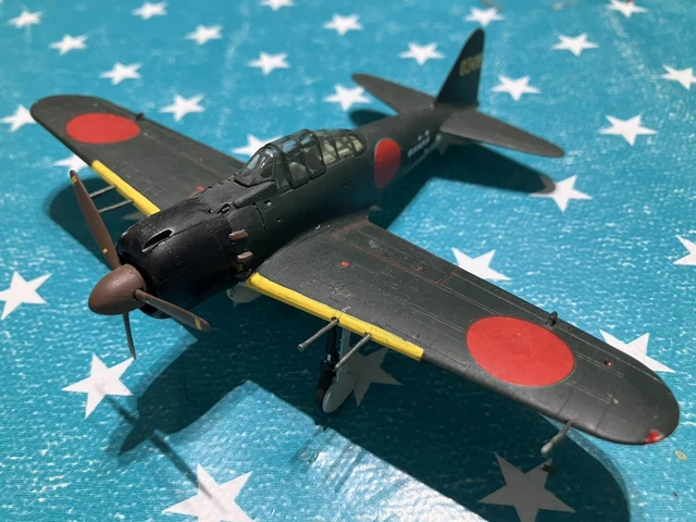 BUILT 1:72 MITSUBISHI A6M3 Zero Plastic WW2 Japanese Plane Model Kit ...