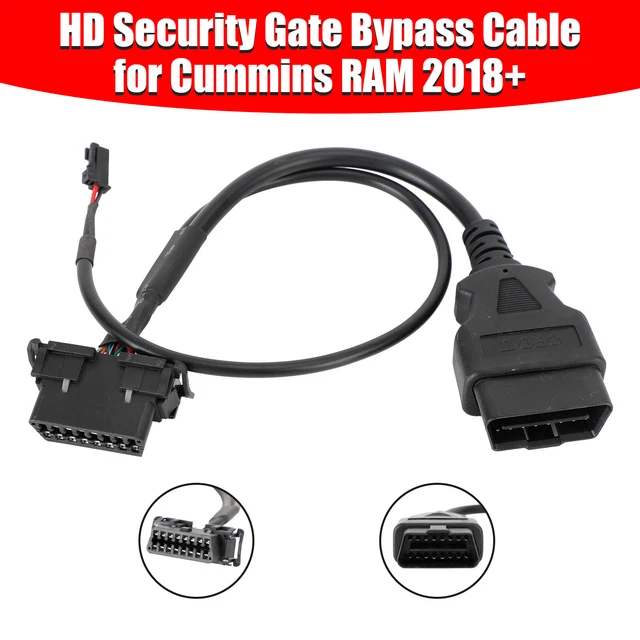 HD SECURITY GATE Bypass Cable pour Cummins RAM 2018+ E3 EUR 33,59 ...