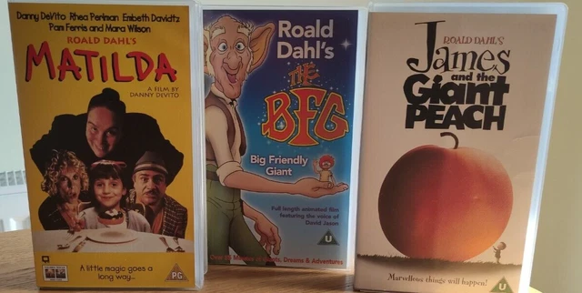 ROALD DAHL VHS Video Bundle - The BFG - James and the Giant Peach ...
