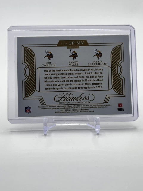 RANDY MOSS CHRIS Carter Justin Jefferson 2022 Triple Patch Impeccable ...