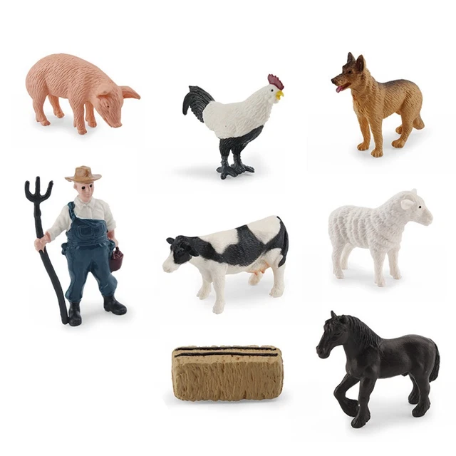 LOT DE 8 animaux en PVC pour modèles pour amateurs de modélisme ...
