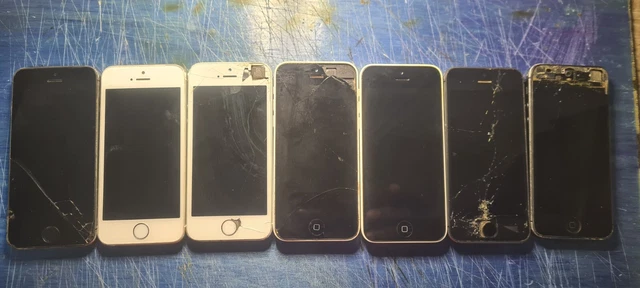 LOT DE 7X Apple Iphones 5/5C/5S = pour pièces ou à réparer EUR 17,00 - PicClick FR