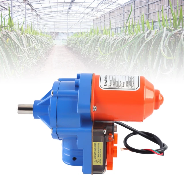 GREENHOUSE ELECTRIC ROLL-UP Motor Film Roll Up Motor Kit DC 24V 80W 3 ...