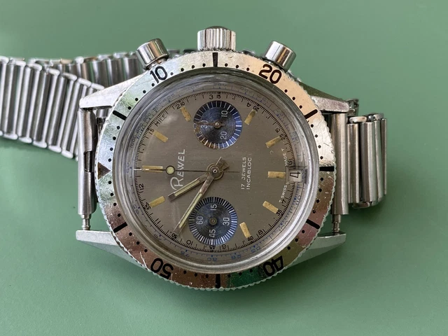 DIVER REWEL CHRONOGRAPH Original Dial Rare Vintage Watch EUR 1.249,00 ...