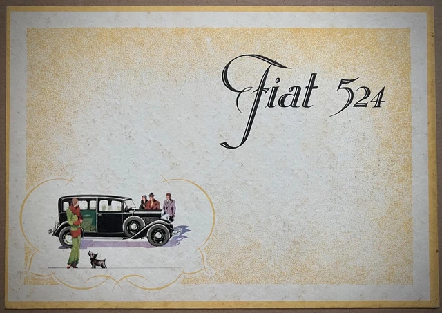 FIAT 524 - Brochure d'origine la publicité illustré - Avril- XI -1933 ...