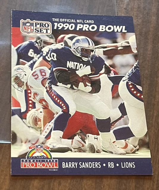1990 PRO SET Barry Sanders PRO BOWL card # 413 - Detroit Lions NFL HOF ...