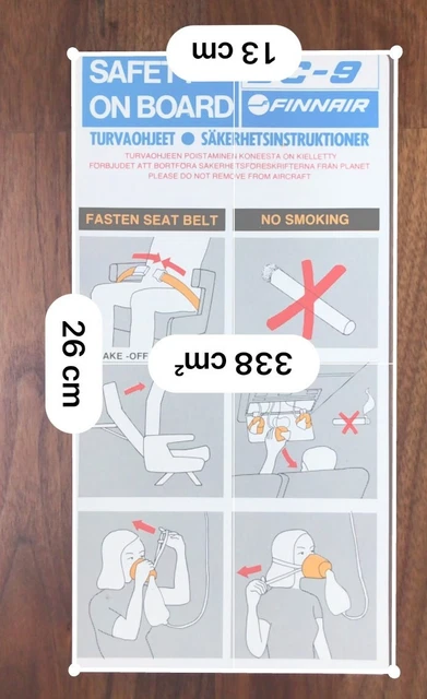 FINNAIR MCDONNELL DOUGLAS DC-9 safety card (folder) EUR 15,00 - PicClick FR
