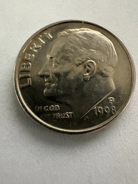 1998 P ROOSEVELT Dime DDO/DDR/Grease Errors (1998/IN GOD WE TRUST) Coin ...