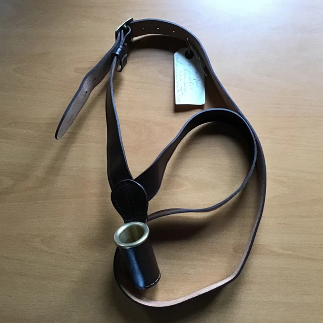 BRITISH BROWN LEATHER Ceremonial Sling (Flag-Carrier) With Brass ...