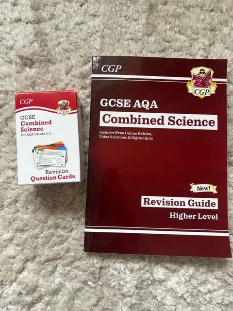 GCSE AQA COMBINED science flashcards and revision guide- higher tier ...