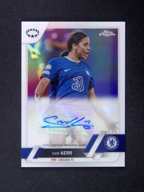 2022-23 TOPPS CHROME UEFA Sam Kerr Auto Autographe Femme #A-SK Chelsea ...