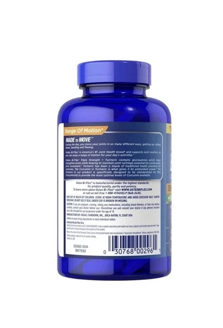 OSTEO BI-FLEX JOINT Health Triple Strength + Turmeric 220 Ct £16.99 ...