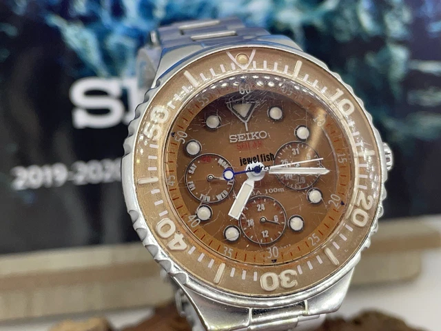 SEIKO SBCT007 JEWEL Fish Audrey Ferreras 2000 Limited V14J-0B29 Solar ...