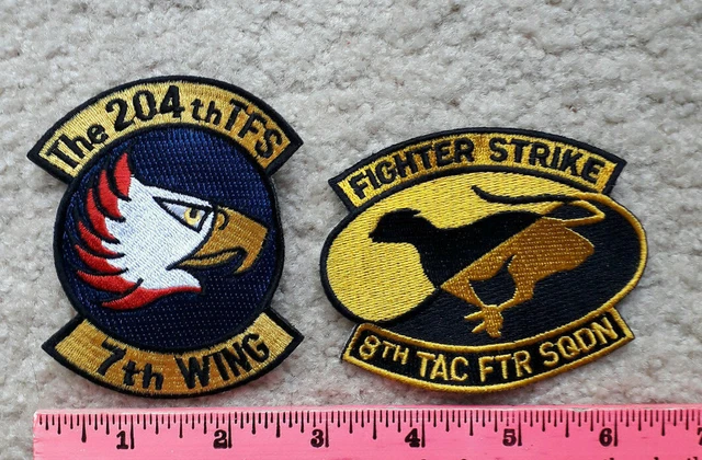 PAIR OF USAF Fighter Squadron patches > 7th and 8th Tactical Fighter ...
