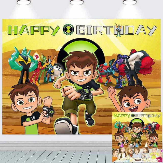 BEN 10 PARTY Decoration Birthday Backdrop Banner Background Vinyl for ...